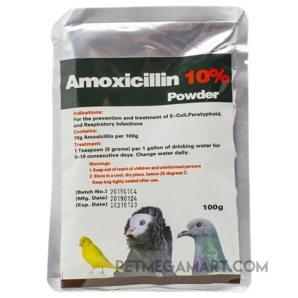 Amoxicillin 10% for Birds | Avian Antibiotic – Pet Megamart